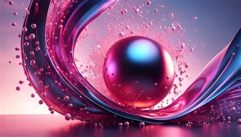 3d Render Of A Modern Abstract Background With Flowing Cyber Particles Premium Ai Generated Image