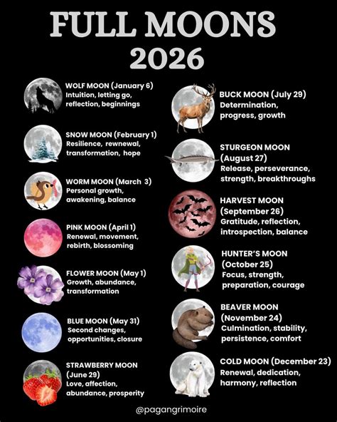 2026 Full Moon Calendar Calendar Printable
