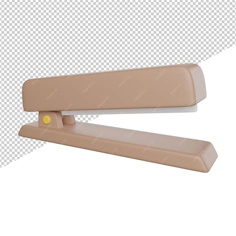 스테이플러 비닐 봉투 측면 보기 투명 배경에 3d 렌더링 아이콘 그림 프리미엄 Psd 파일