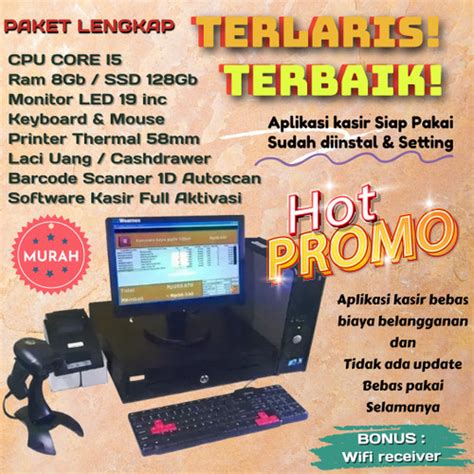 Promo Paket Komputer Pc Kasir Windows Toko Retail Grosir Alat Kasir Saja Toko Parabot Kota