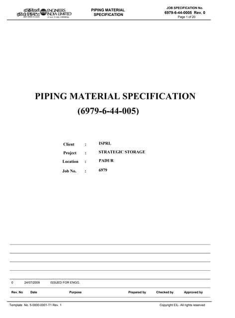 Piping Material Specification Ppt