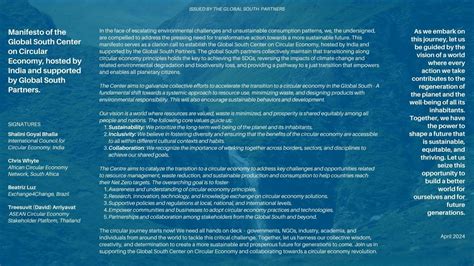 Manifesto Issued By The Global South Partners Gscce