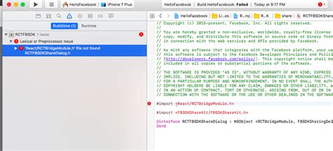 Facebook Sdk 4 0 Build Error In Xcode Cannot Find RCTBridgeModule