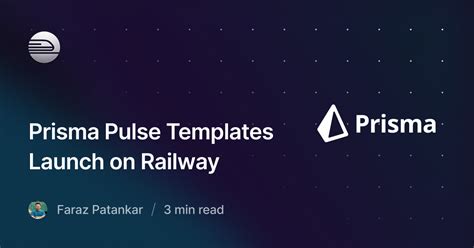 Prisma Pulse Templates Launch On Railway