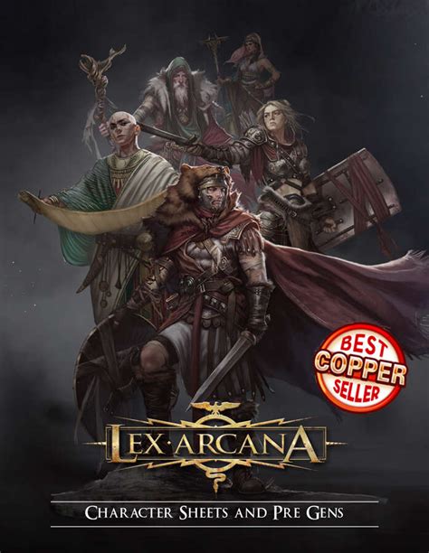 Lex Arcana RPG - Character Sheets and Pre-gens - Acheron Games | Lex Arcana | DriveThruRPG.com