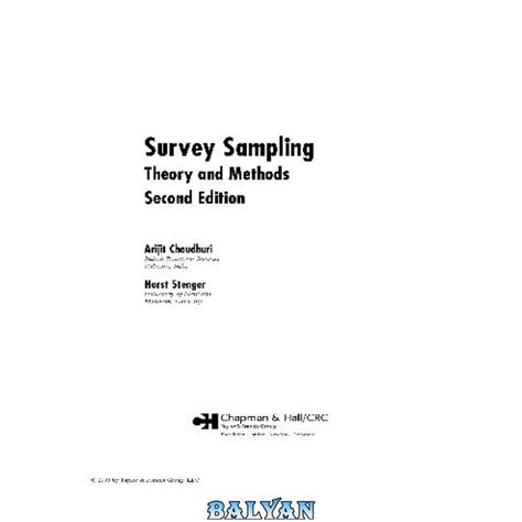 دانلود کتاب Survey sampling theory and methods بلیان