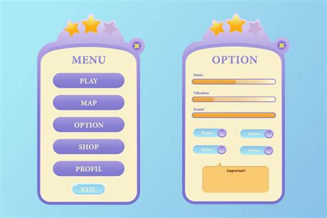 Game Asset Ui Design Cartoon Element With Elegant And Colorful 16666398