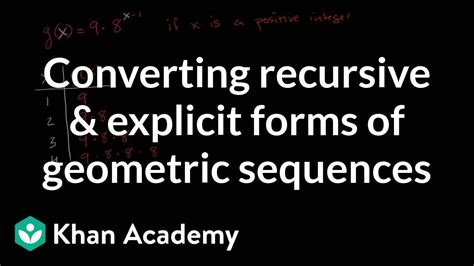 Converting An Explicit Formula Of A Geometric Sequence To A Recursive
