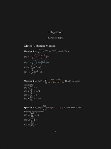 Integration Pdf