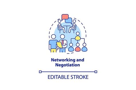 Networking And Negotiation Icon Networking Negotiation Soft Skills