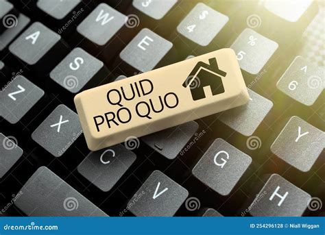 Writing Displaying Text Quid Pro Quo Word For A Favor Or Advantage