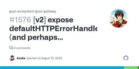 V Expose DefaultHTTPErrorHandler And Perhaps DefaultStreamErrorHandler Issue Grpc