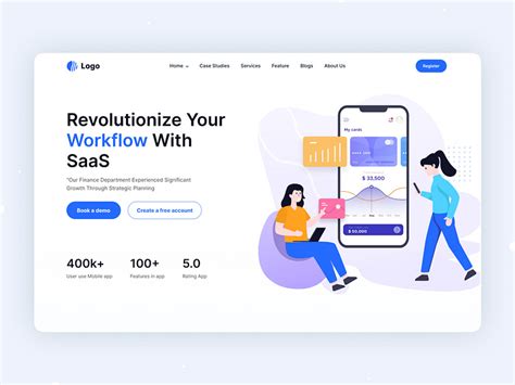 Saas Website Header Ui Design By Fervorpixel On Dribbble
