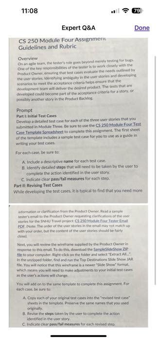 CS 250 Module Four Assignmem Guidelines And Rubric Chegg Com