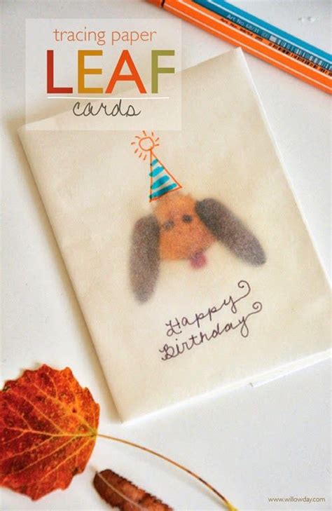Tracing Paper Leaf Cards Leaf Cards Cards Tracing Paper