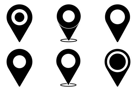 Location Or Map Pin Icon Set 46584548 Vector Art At Vecteezy