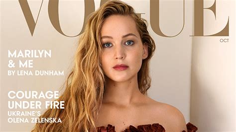 Jennifer Lawrences Dress And Beach Waves On ‘vogue Cover Photos