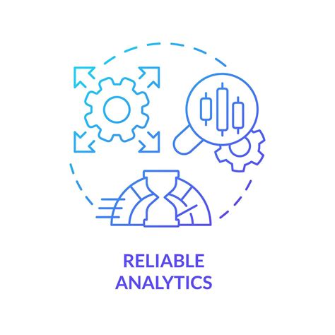 Reliable Analytics Blue Gradient Concept Icon Fast Service Digital