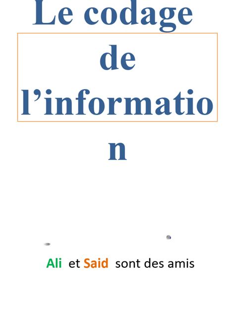 Le Codage Binaire Pdf Ascii Architecture Informatique