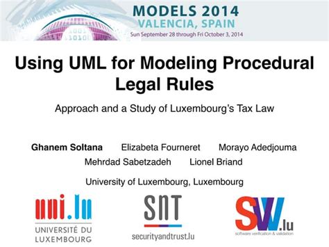 Using Uml For Modeling Procedural Legal Rules Ppt