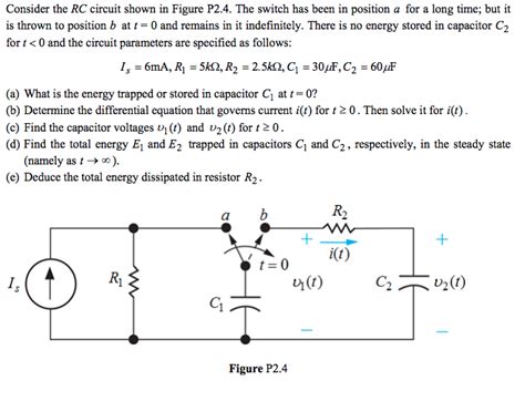 solved consider the rc circuit shown in figure p2 4 the