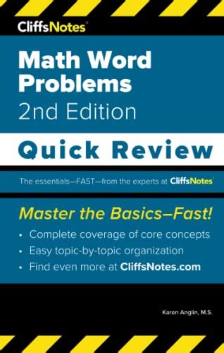 Cliffsnotes Math Word Problems Quick Review By Karen L Anglin Goodreads