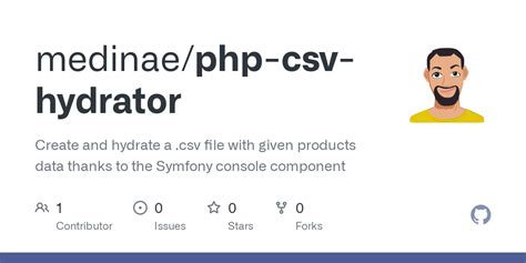 GitHub Medinae Php Csv Hydrator Create And Hydrate A Csv File With Given Products Data