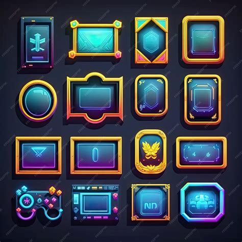 premium photo border rectangle frame game ai generated app menu