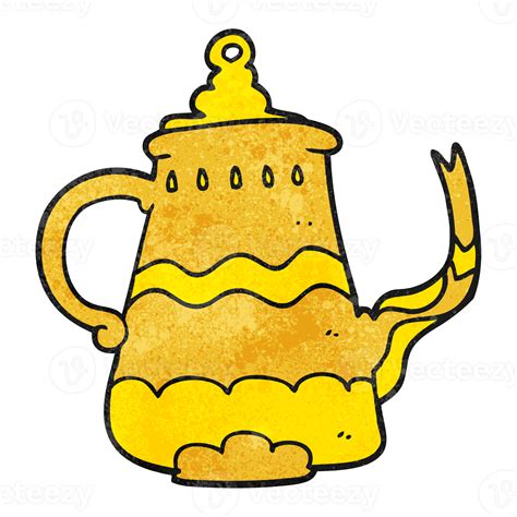 Hand Textured Cartoon Fancy Coffee Pot 45166921 Png