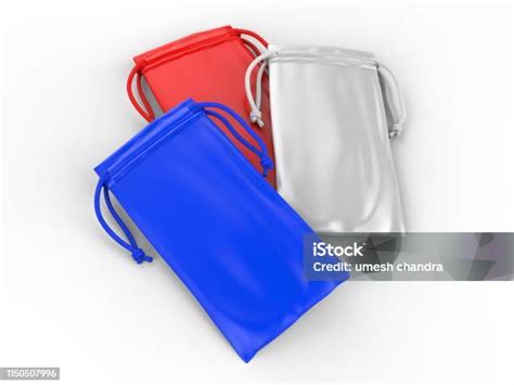 브랜딩 및 모의 업을위한 빈 드로 스트링 파우치 3d 렌더 일러스트레이션 0명에 대한 스톡 사진 및 기타 이미지 0명 가리기 가방 Istock