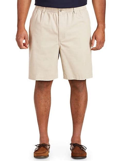 Harbor Bay By Dxl Big And Tall Mens Elastic Waist Shorts Stone 2x