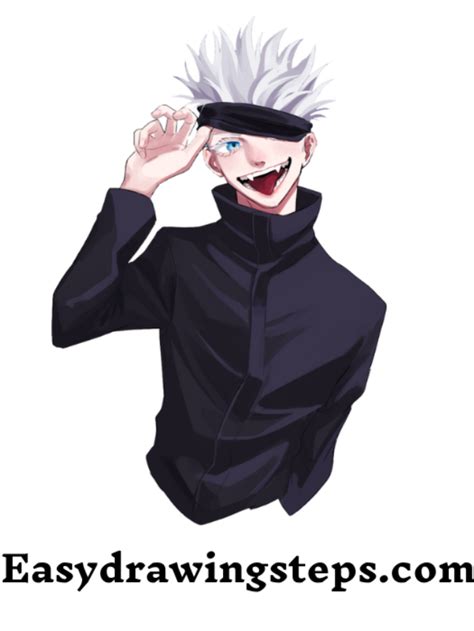 7 Easy Steps To Draw Gojo Drawing Easy Drawing