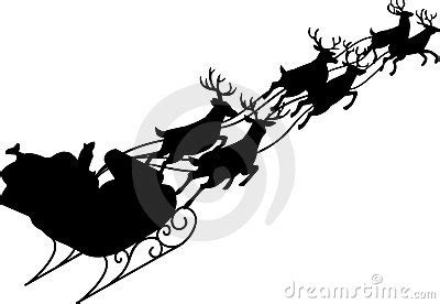 Sleigh And Reindeer Silhouette At Getdrawings Free Download