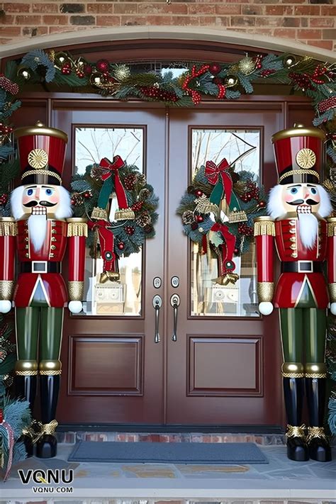 Nutcracker Christmas Front Door Decor Festive And Bold Christmas