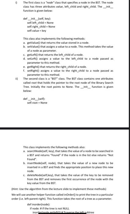 Solved The First Class Is A Node Class That Specifies A