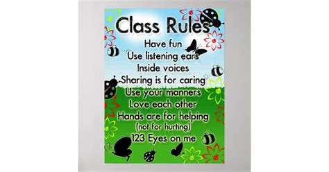 Sunday School Rules Poster Nz