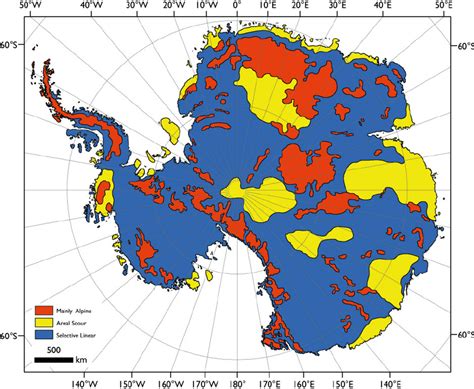 Hypothesised Glacial Erosion Domain Classification Developed Upon The