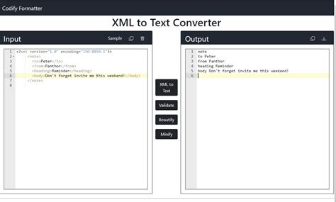 Xml To Text Converter To Convert Xml To String Format