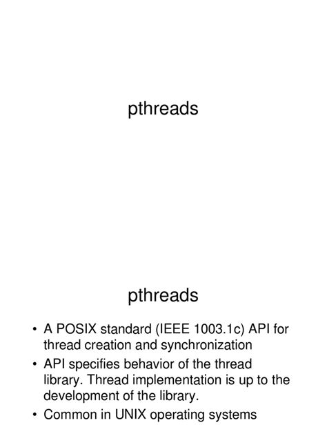 A Posix Standard Ieee 10031c Api Pdf Thread Computing Areas Of Computer Science