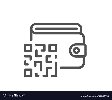 Qr Code Line Icon Scan Barcode Sign Royalty Free Vector