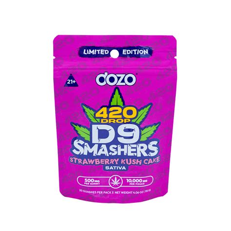 Dozo D9 Smasher Gummies Strawberry Kush Cake 10000mg Bd Logistics