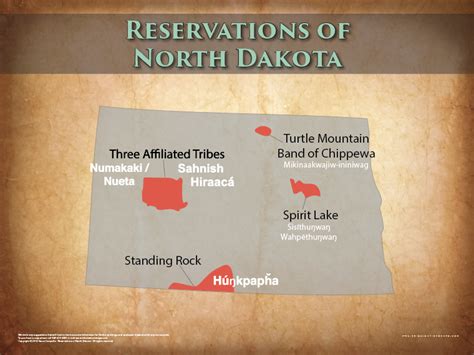 Tribal Nations Of North Dakota Reservations Of North Dakota Map Set