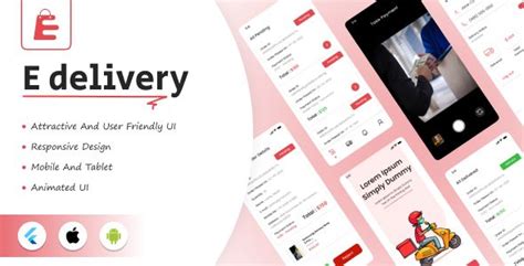 E Commerce Delivery Boy Flutter App Ui Kit Codemarket