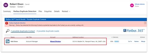 Duplicate Detection And Merging With Paribus 365™ Paribus Cloud