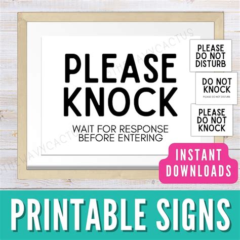 Please Knock Before Entering Sign Etsy