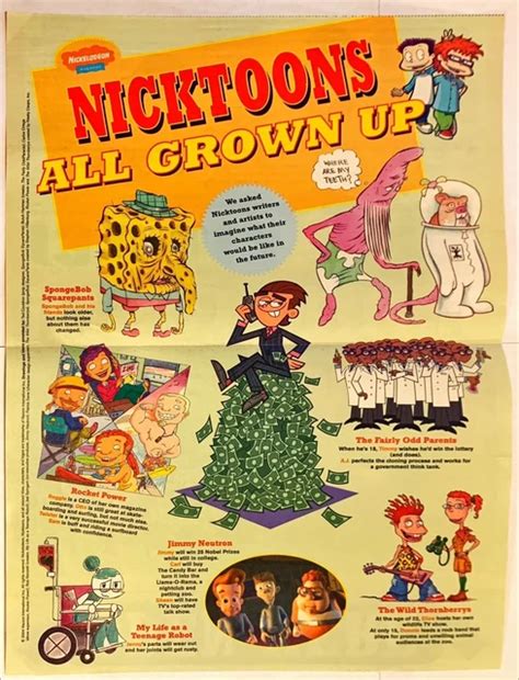 2004 Nickelodeon Nicktoons Cartoons All Grown Up Vtg Magazine Print Ad