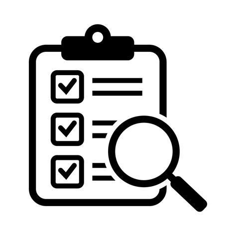 Magnifier Assessment Checklist Icon Isolated Vector 29327548 Vector