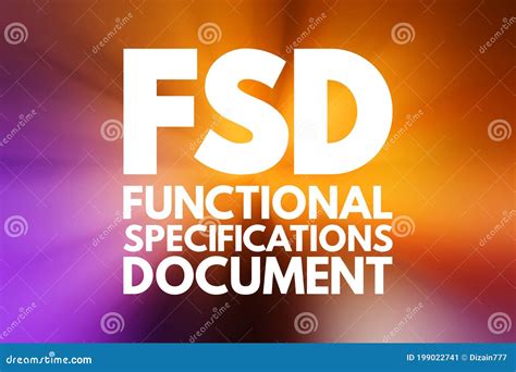 Fsd Functional Specifications Document Acronym On Notepad Concept