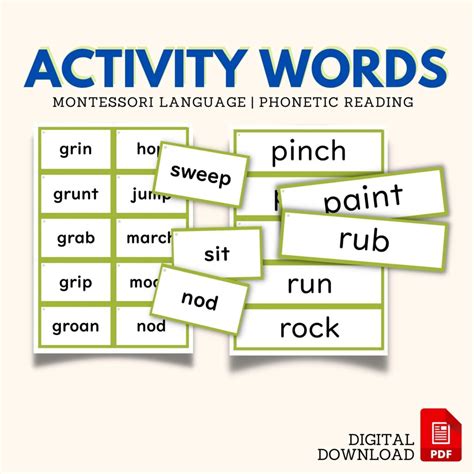 Phonetic Activity Word Cards