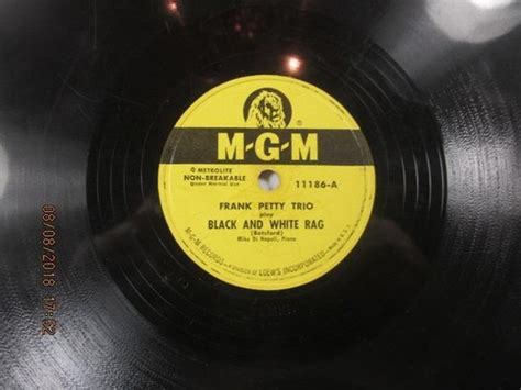 Frank Petty Trio Black And White Rag She Was Just A Sailors Mgm 11186